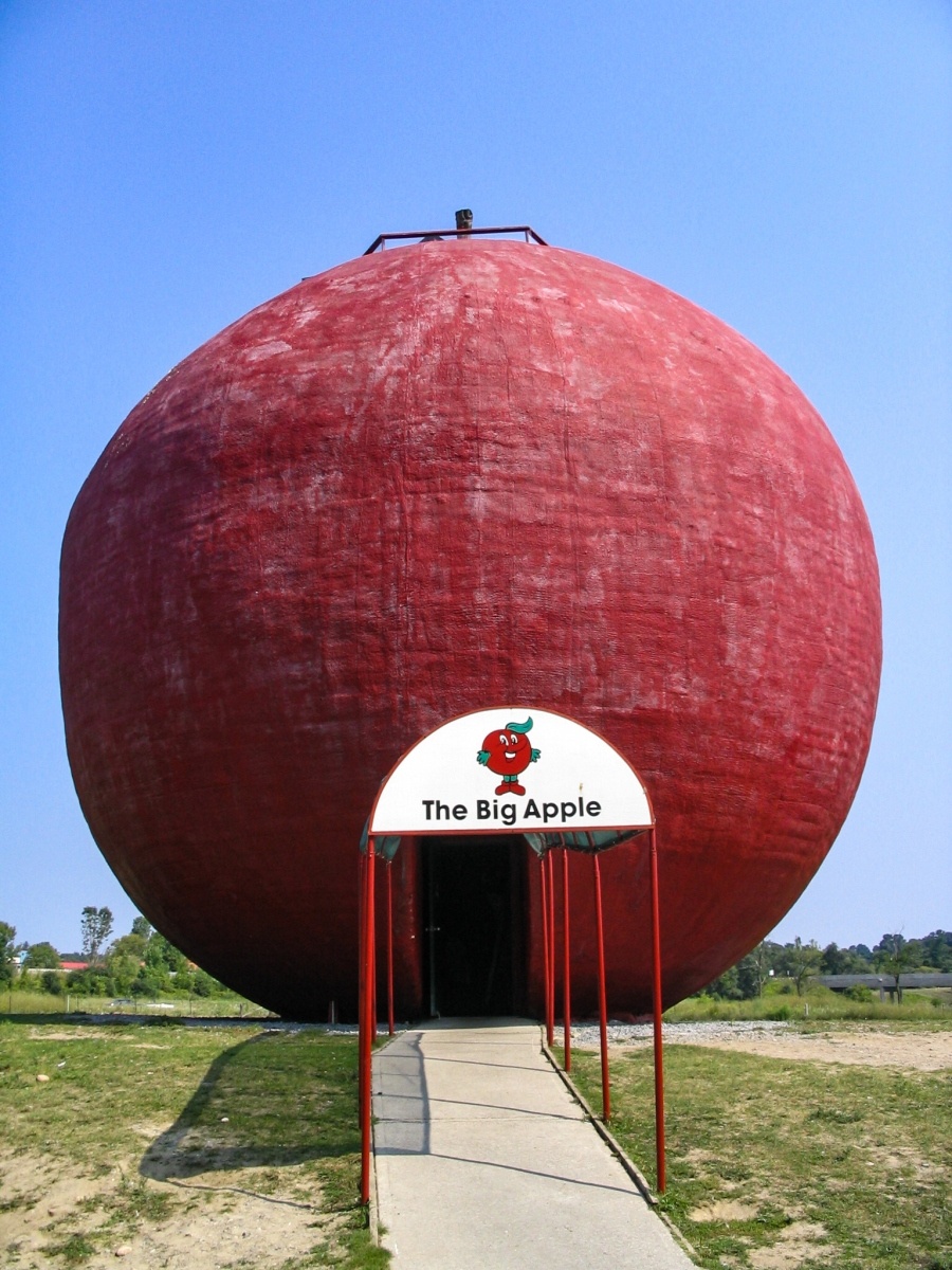 World’s Largest Apple-Shaped Structure – Nick Wanders The Globe